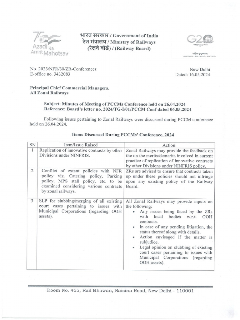 Letter To Zones Regarding PCCM Conference 16.05.2024 | PDF | Justice ...