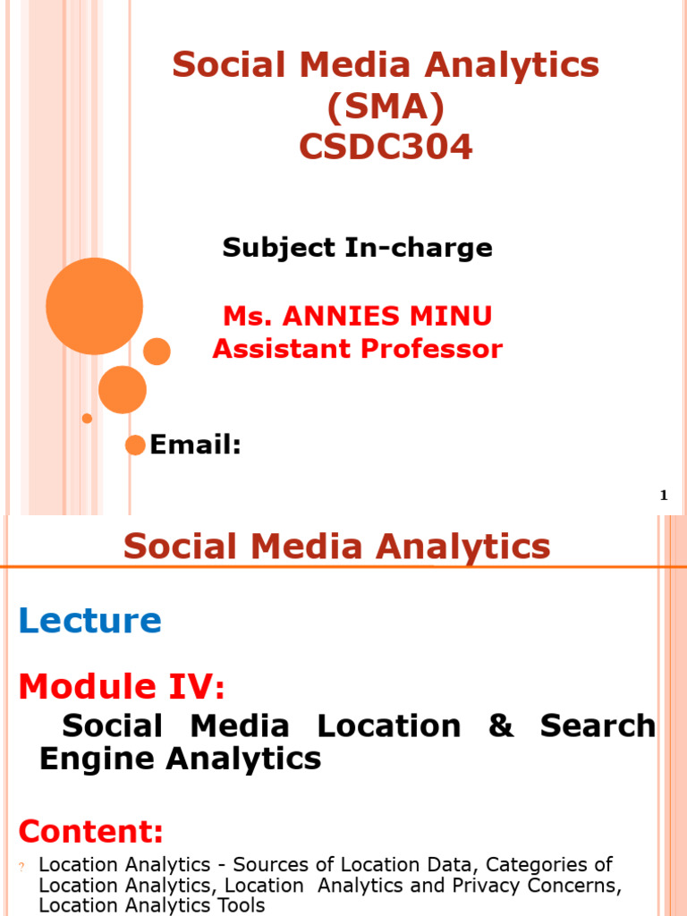 SMA - Module 4 (B) | PDF | Search Engine Optimization | Analytics