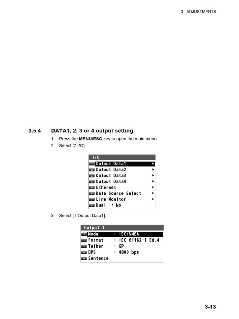GPS GP170 Sentences Selection | PDF