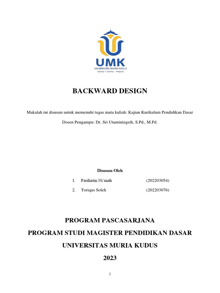 Backward Design | PDF