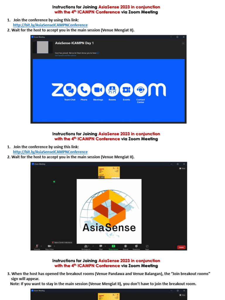 Instruction for Joining AsiaSense - ICAMPN Conference via Zoom Meeting ...