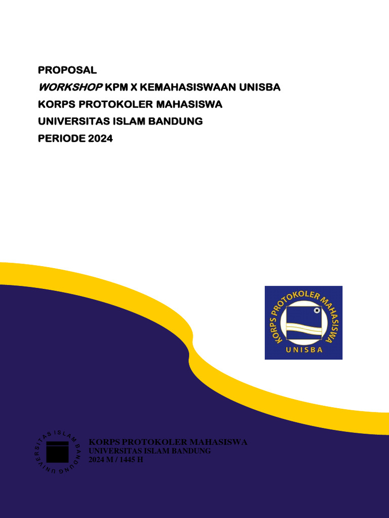 Proposal Workshop KPM X Kemahasiswaan Unisba 2024 | PDF