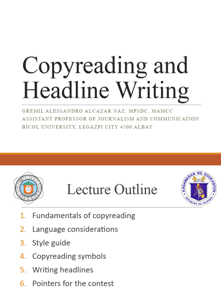 Copyediting and Headline Writing | PDF | Copy Editing | Quotation Mark