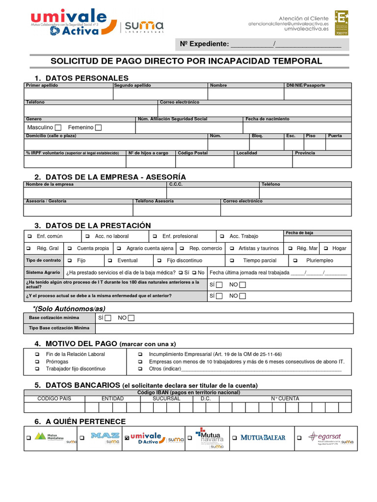 1a. Solicitud de pago directo UA | PDF 1a. Solicitud de pago directo UA | PDF