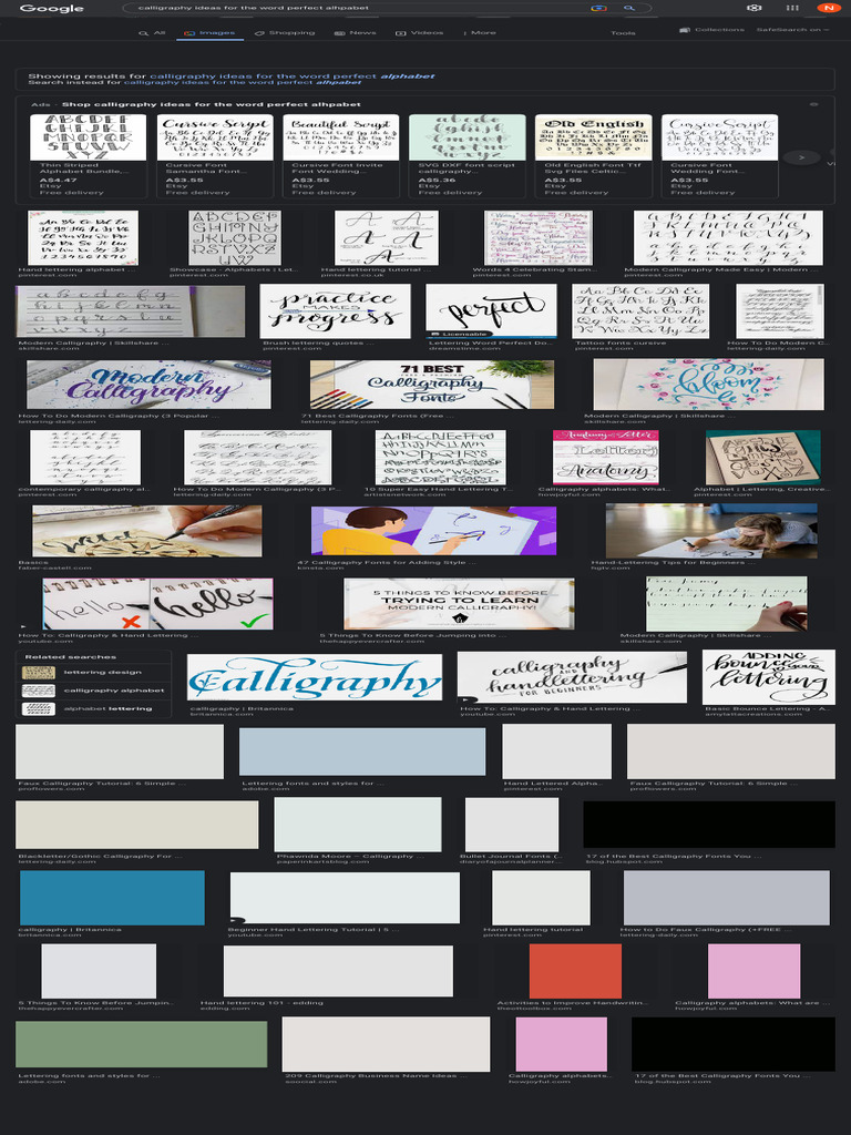 Calligraphy Ideas For The Word Perfect Alhpabet - Google Search | PDF ...