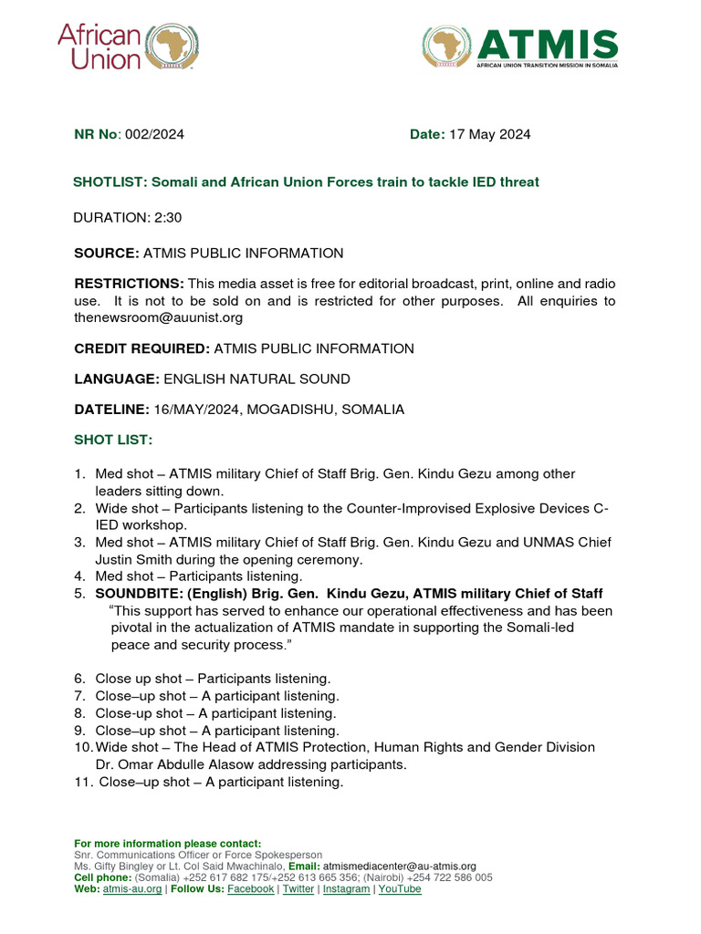 Somali Forces Train Against IEDs | PDF | Improvised Explosive Device ...