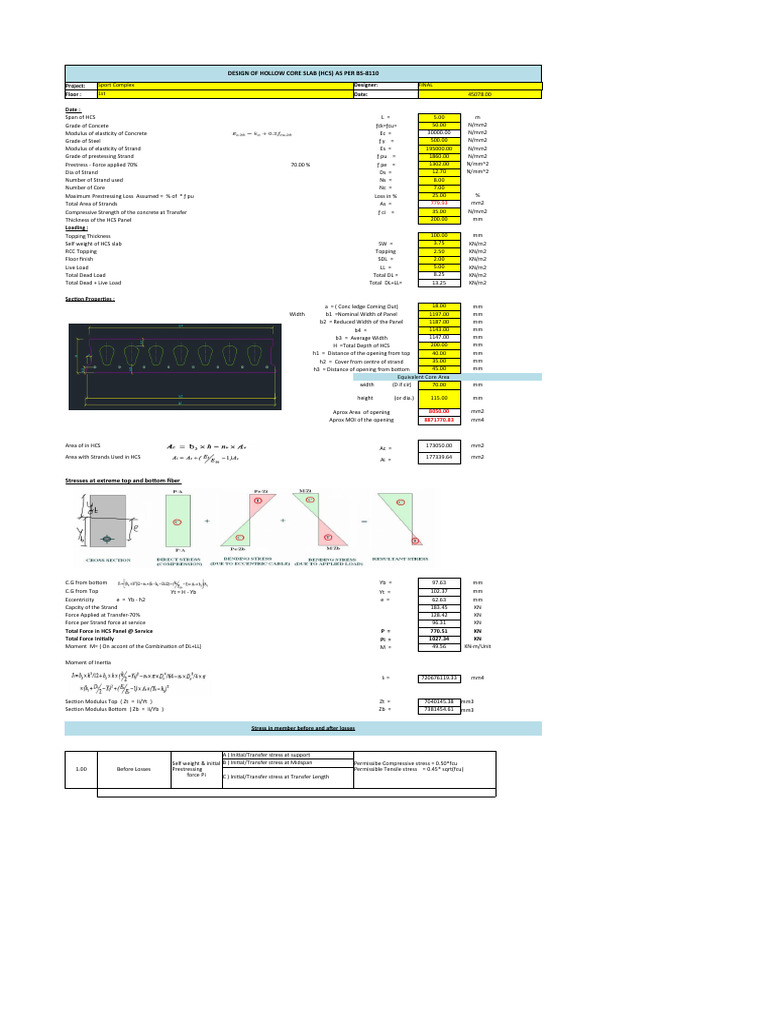 STD201-HCS BS 8110-838 | PDF | Stress (Mechanics) | Bending