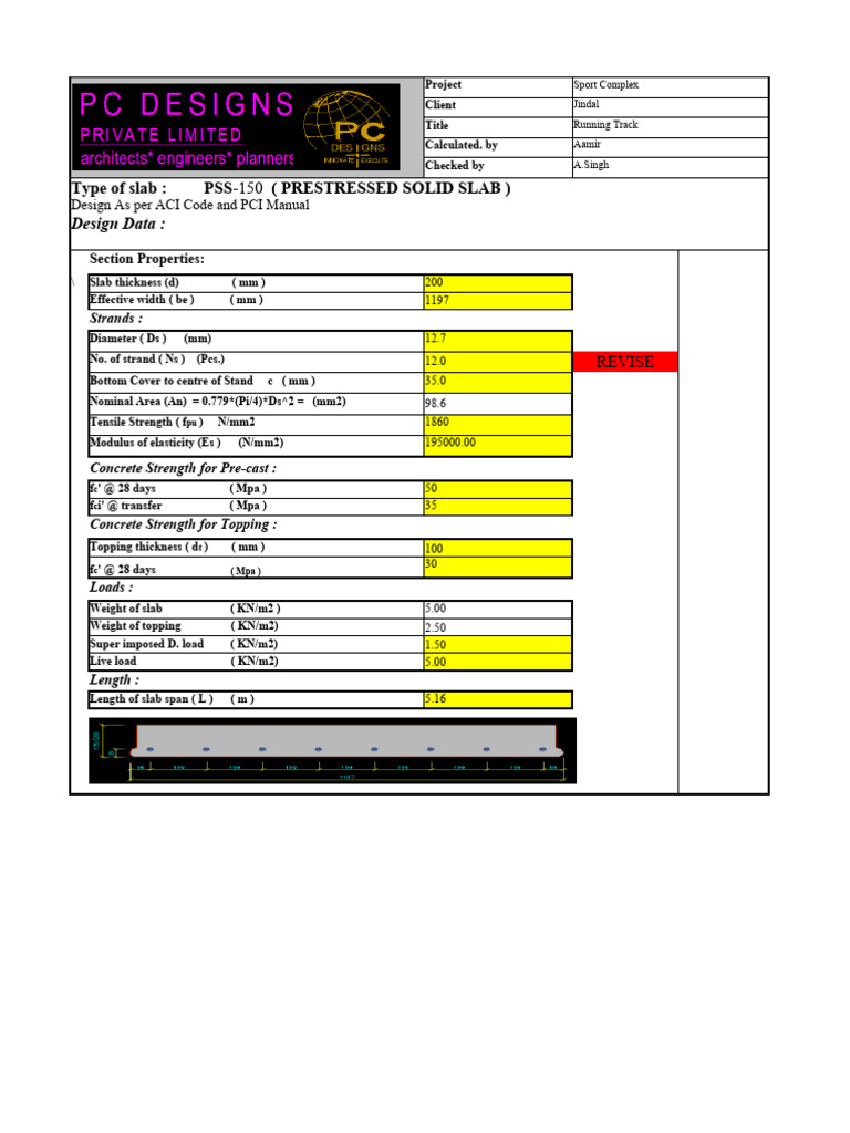 Prestressed Solid Slab Design Analysis | PDF | Building Materials ...