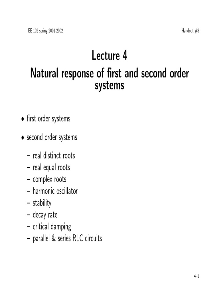 RC 2nd_order | PDF | Damping | Mathematical Objects