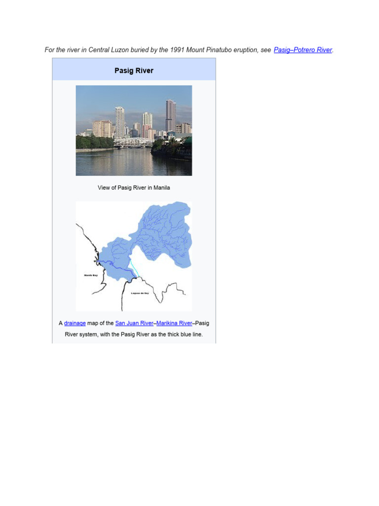 PASIG RIVER | PDF | Water | Hydrology