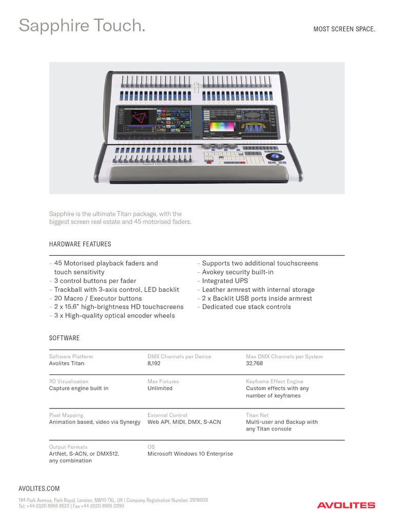 Avosapphire A4 DATASHEET | PDF | Usb | Touchscreen