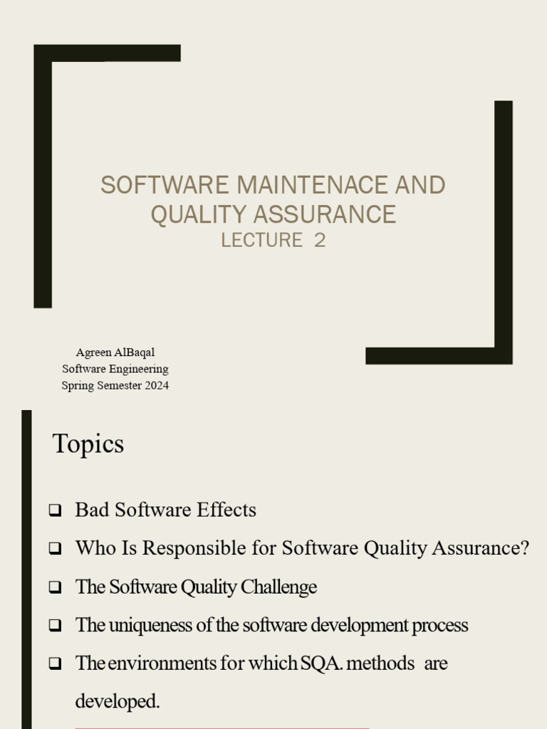 Lec 2 | PDF | Software Quality | Software Bug