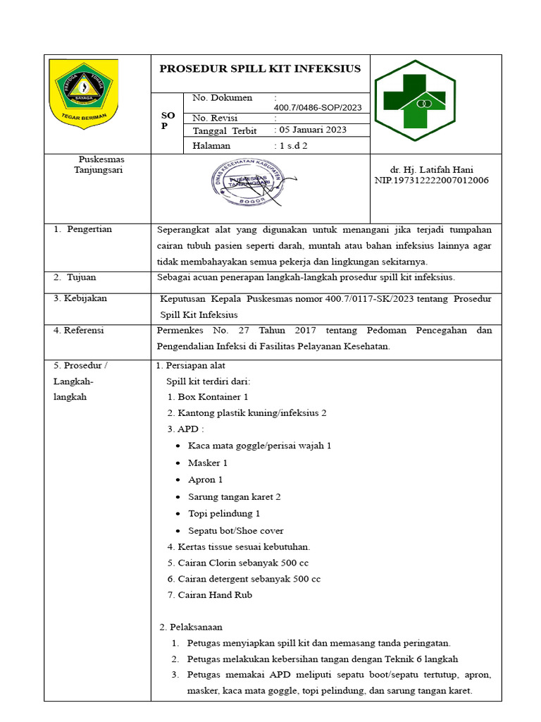 SOP Spill Kit | PDF
