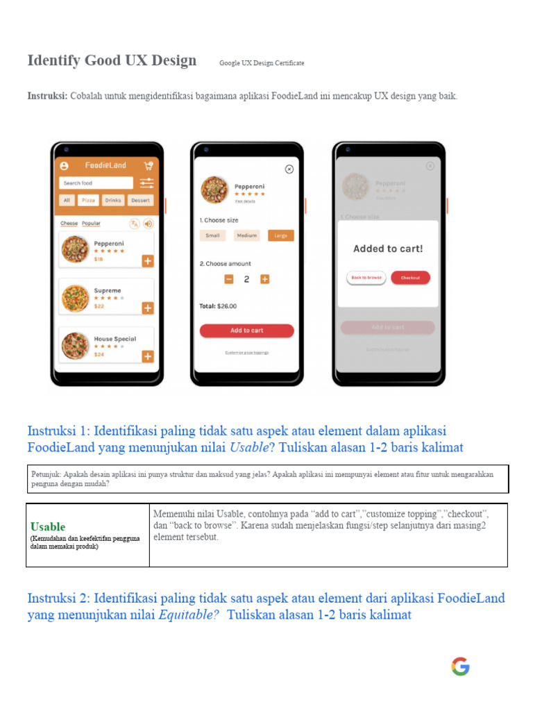 Resubmit - Danny Dzul Fikri - Google UX Design Certificate-Identify-Good-UX-Design | PDF