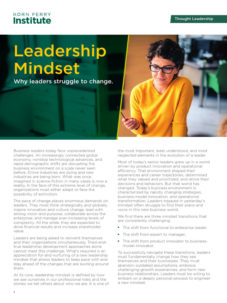 leadership-mindset | PDF | Leadership | Mindset