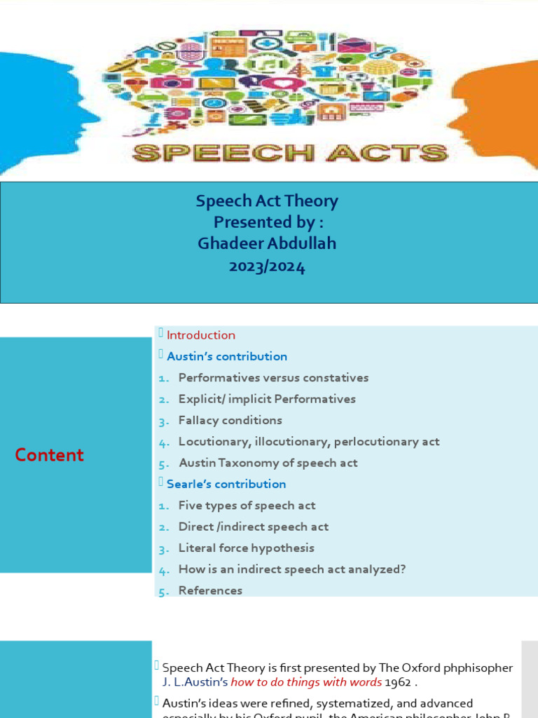 Speech Act | PDF | Semantics | Human Communication