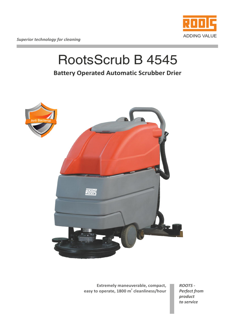 RootsScrub B4545 | PDF | Vacuum Cleaner | Manufactured Goods