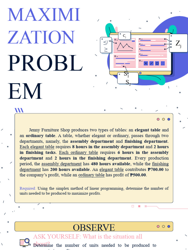 Simplex Method Maximization 1 Pdf Odds Function Mathematics 2264