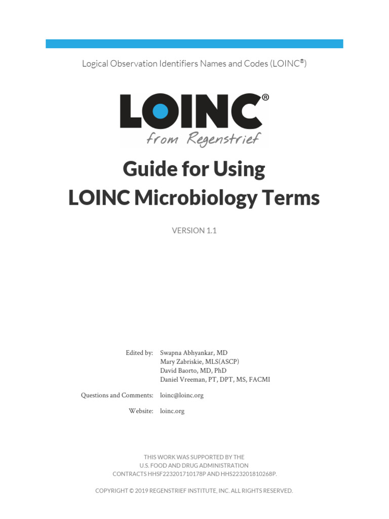 Guide For Using LOINC Microbiology Terms: Logical Observation ...