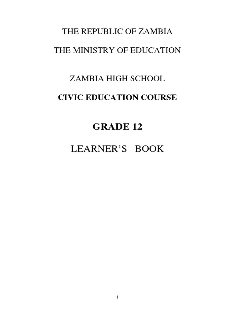 Grade 12 Pupils Book Civic Education Final Draft | PDF | Human Rights ...