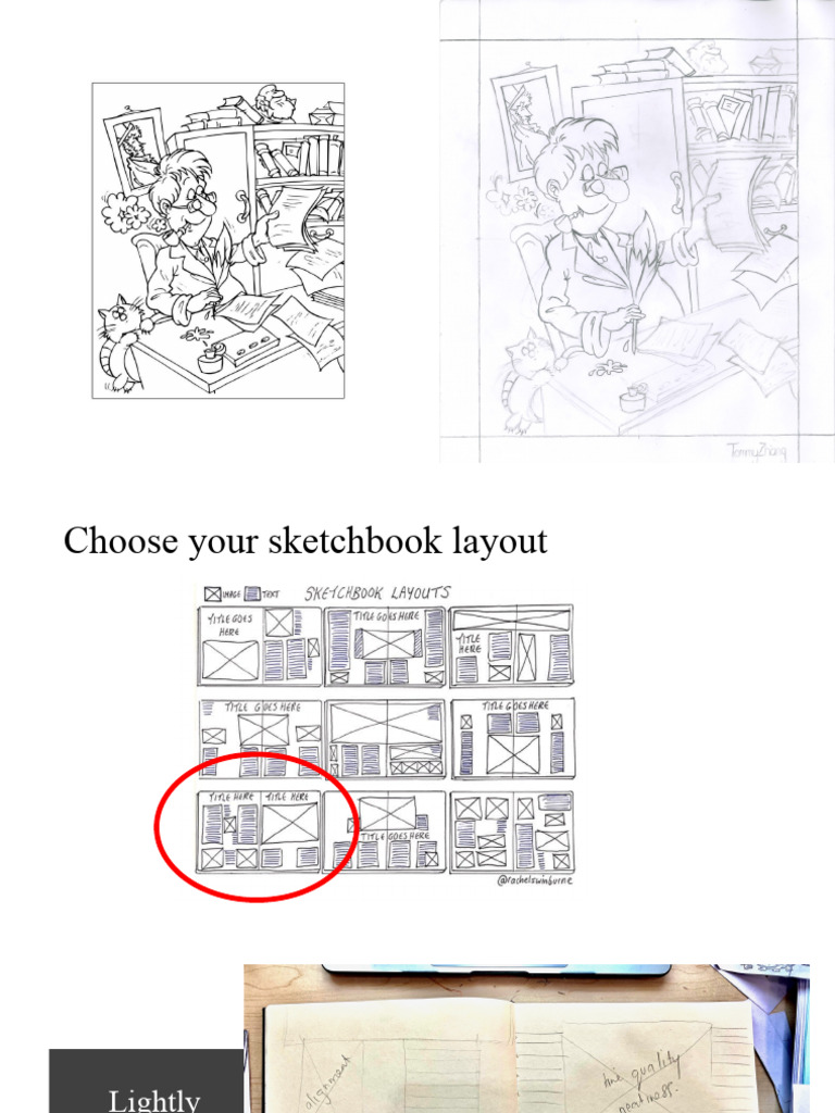 Line Techniques Sketchbook Lesson | PDF
