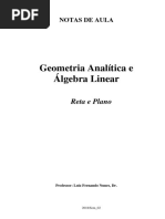 Aula 4 Reta e Plano em R3 | PDF | Espaço vetorial | Linha (Geometria)