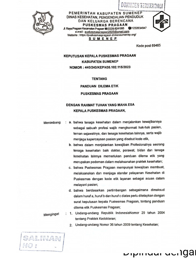 1.2.5.a SK PANDUAN DILEMA ETIK | PDF