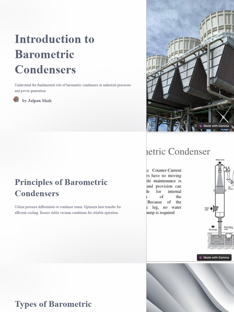 Introduction To Barometric Condensers | PDF | Heat Exchanger | Vacuum