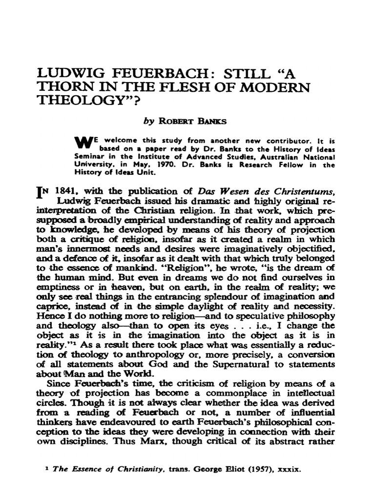 1972-1 - 030 Ludwig Feuerbach - Still A Thorn in The Flesh of Modern ... 1972-1 - 030 Ludwig Feuerbach - Still A Thorn in The Flesh of Modern ...
