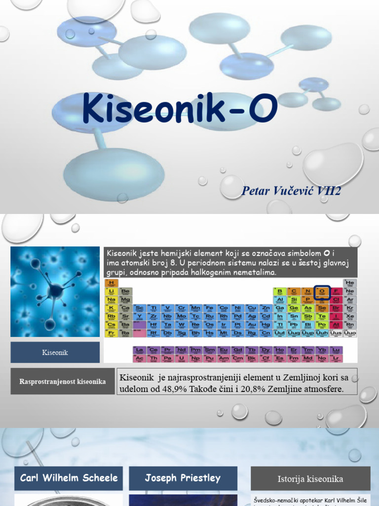 Prezentacija Kiseonik | PDF
