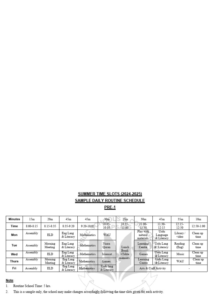 Timetable New | PDF | Reading (Process) | Writing