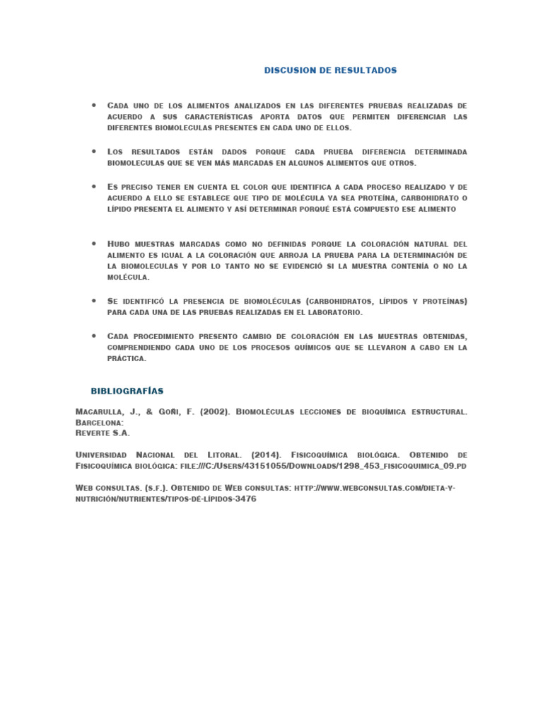 Discusion de Resultados: Bibliografías | PDF