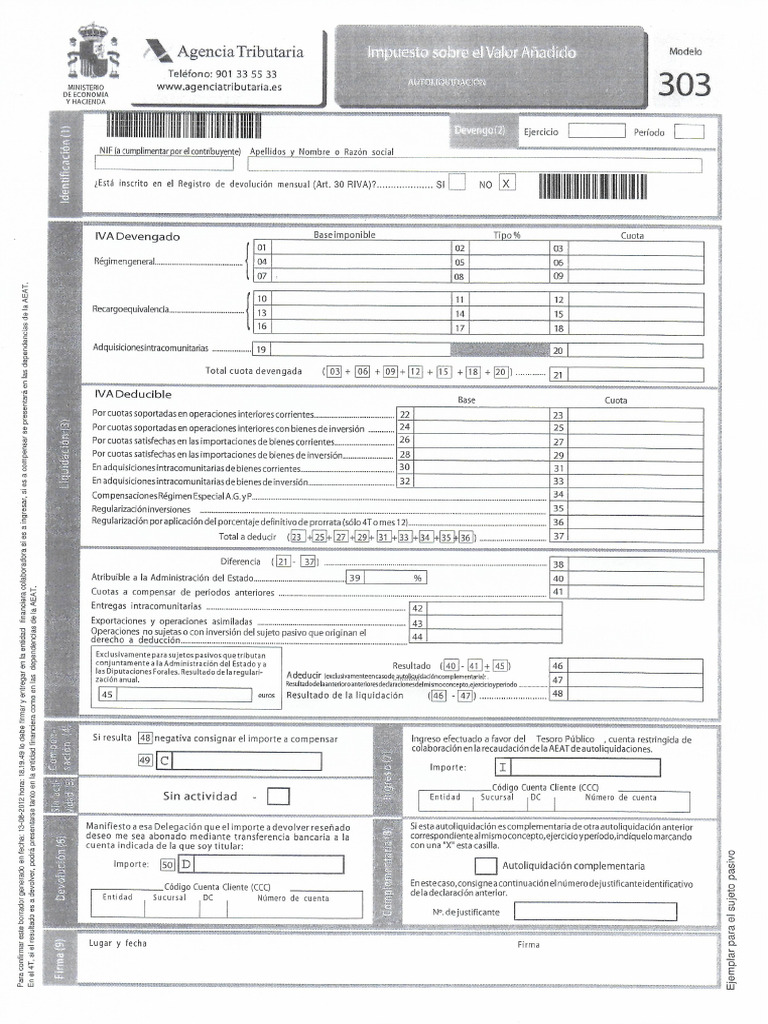 Modelo 303 IVA PDF | PDF