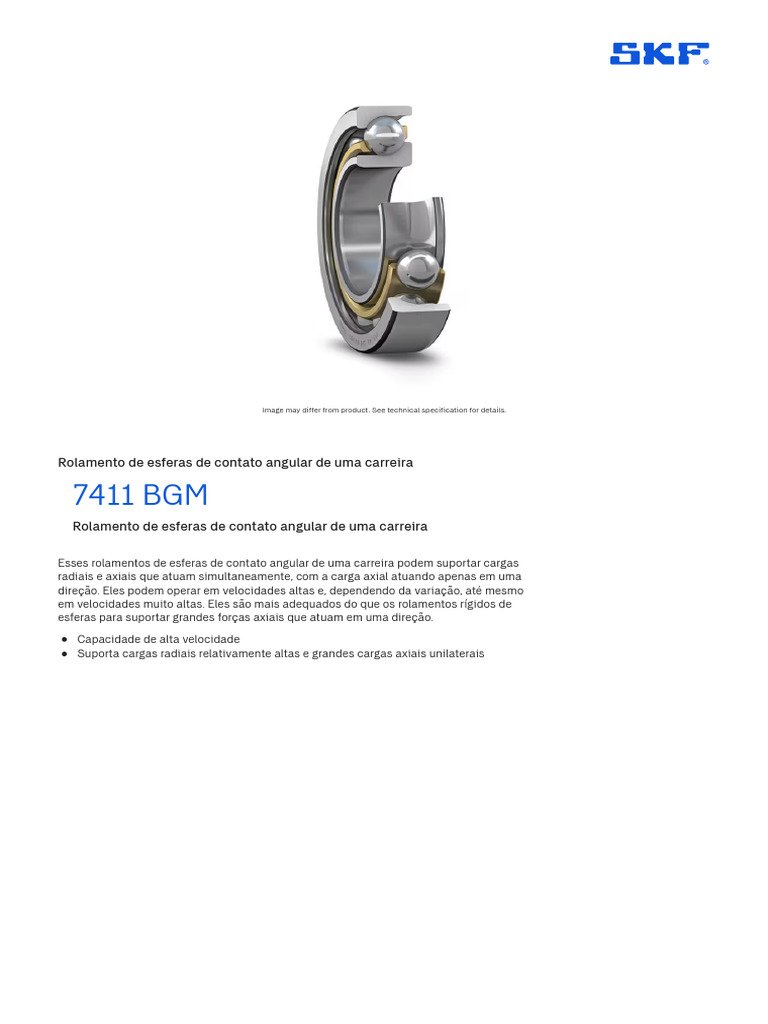 Rolamento de Contato Angular 7411 BGM | PDF | Programas | Software de ...