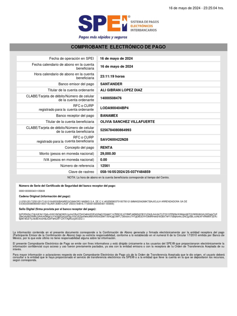Comprobante Eléctrico de Pago | PDF | Bancos | Tarjeta de débito