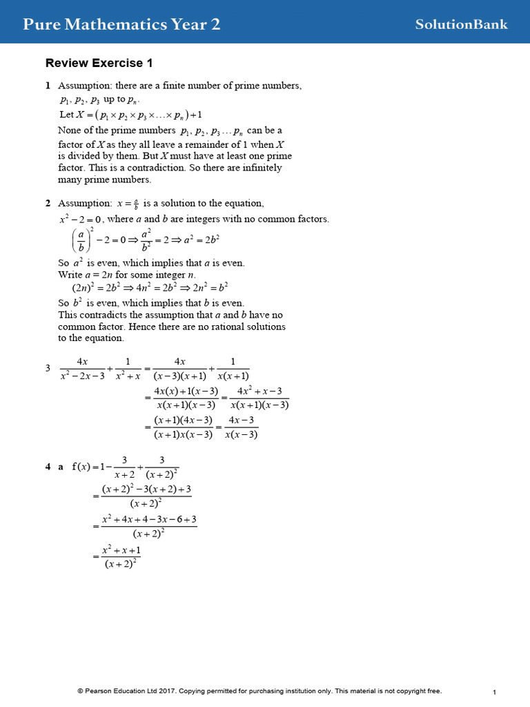 Alevelsb p2 Revex1 | PDF | Abstract Algebra | Mathematical Analysis