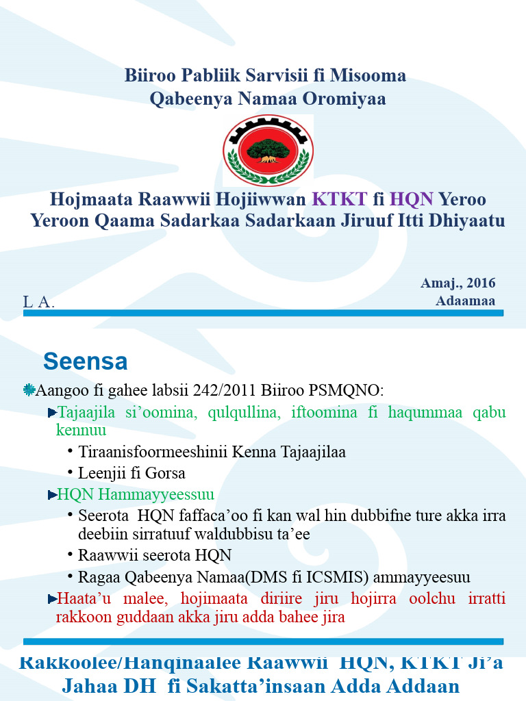 Raawwii Hojiiwwan KTKT Fi HQN | PDF