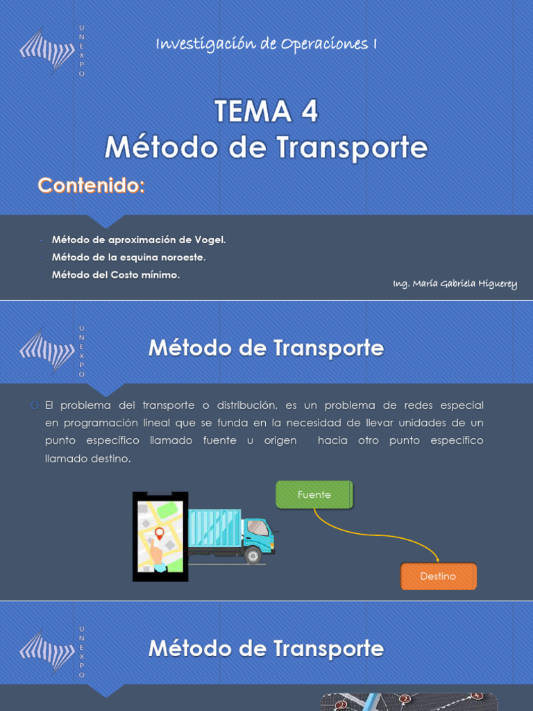 Tema 4 Método de Transporte | PDF | Transporte | Programación lineal