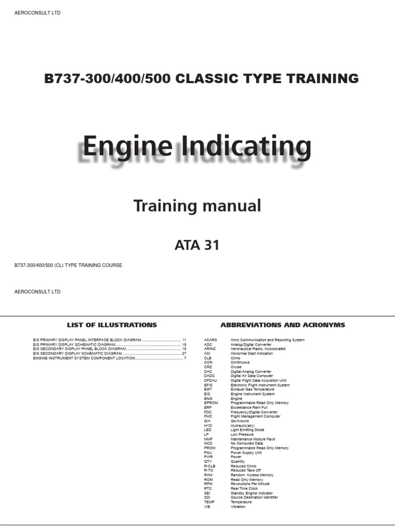 ATA 31 - Engine Indicating | PDF | Power Supply | Light Emitting Diode