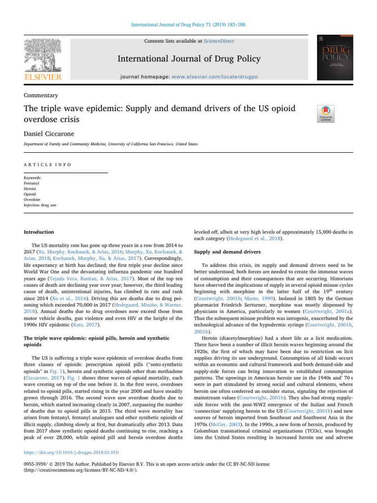 Triple Wave Drugs Epidemic | PDF | Fentanyl | Heroin