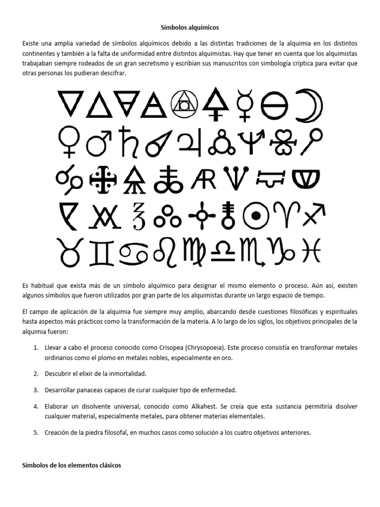 Símbolos de Alquimia y Elementos | PDF | Alquimia | Rieles