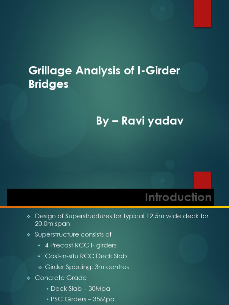 STAAD_I-Girder Grillage Procedure (Ravi Yadav) | PDF | Beam (Structure ...