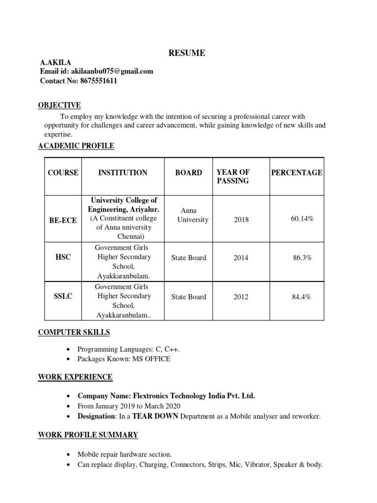 Resume - Akila | PDF | Knowledge
