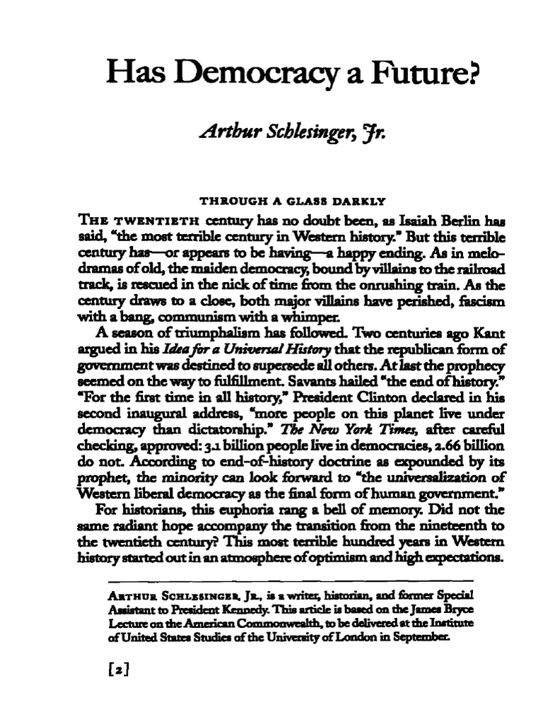Sclesinger | PDF | Capitalism | Democracy