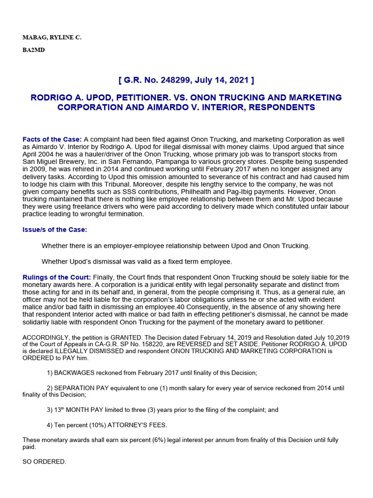 Case Digests | PDF | Statute Of Limitations | Complaint