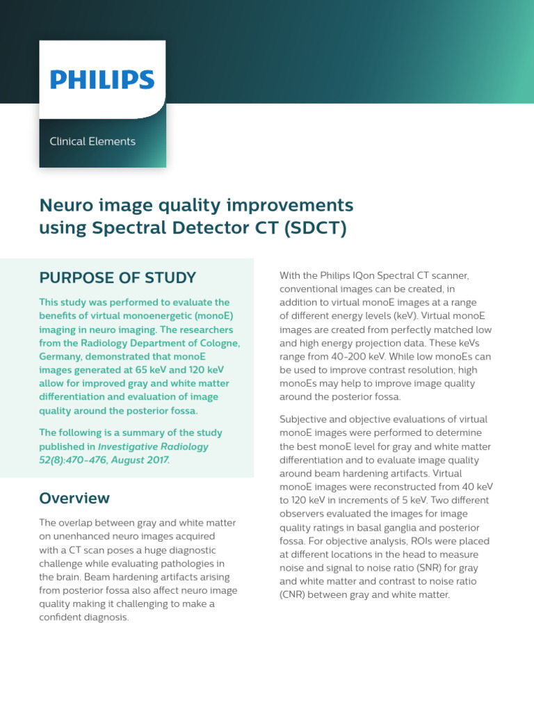 Neuro Image Quality Improvements Using Spectral Detector CT (SDCT ...