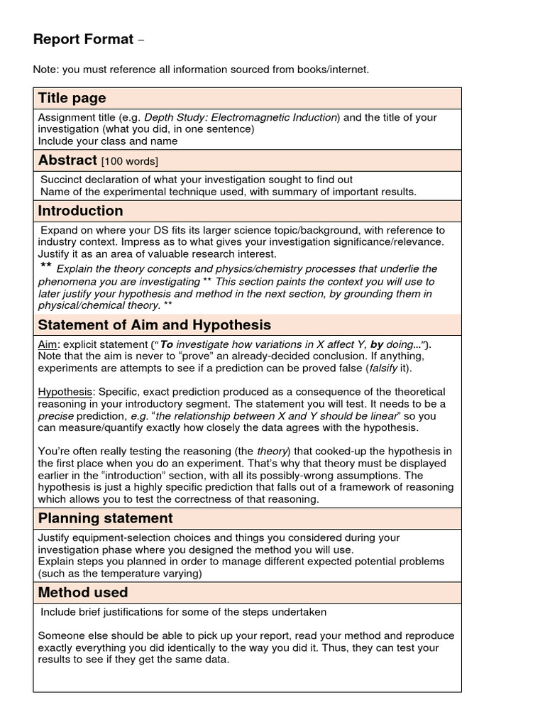 Report Sections | PDF | Theory | Hypothesis