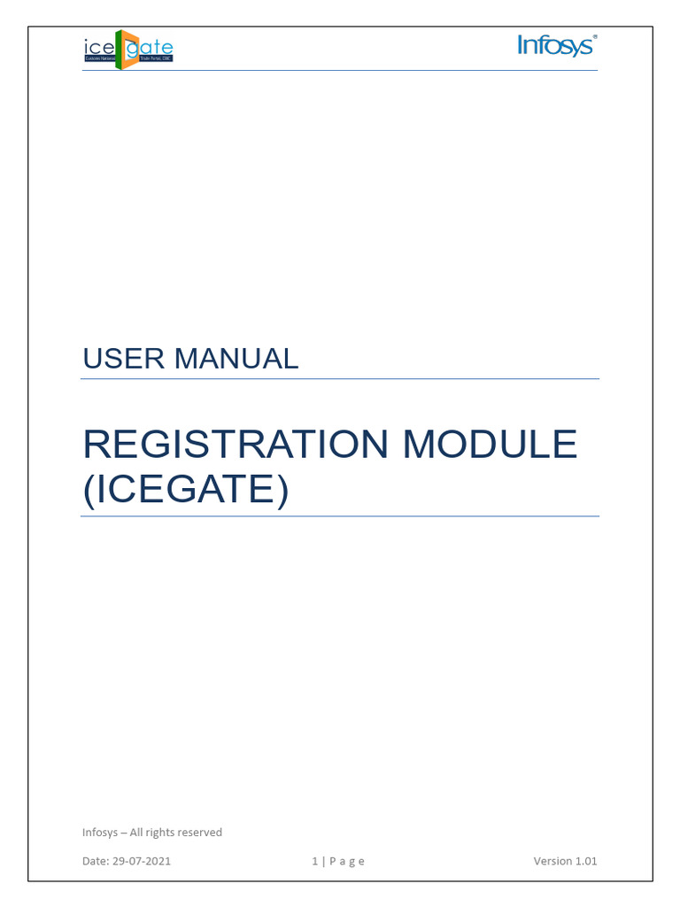 Revised User Manual-Registration - v1.01 - 0 | PDF | Copyright | Authentication