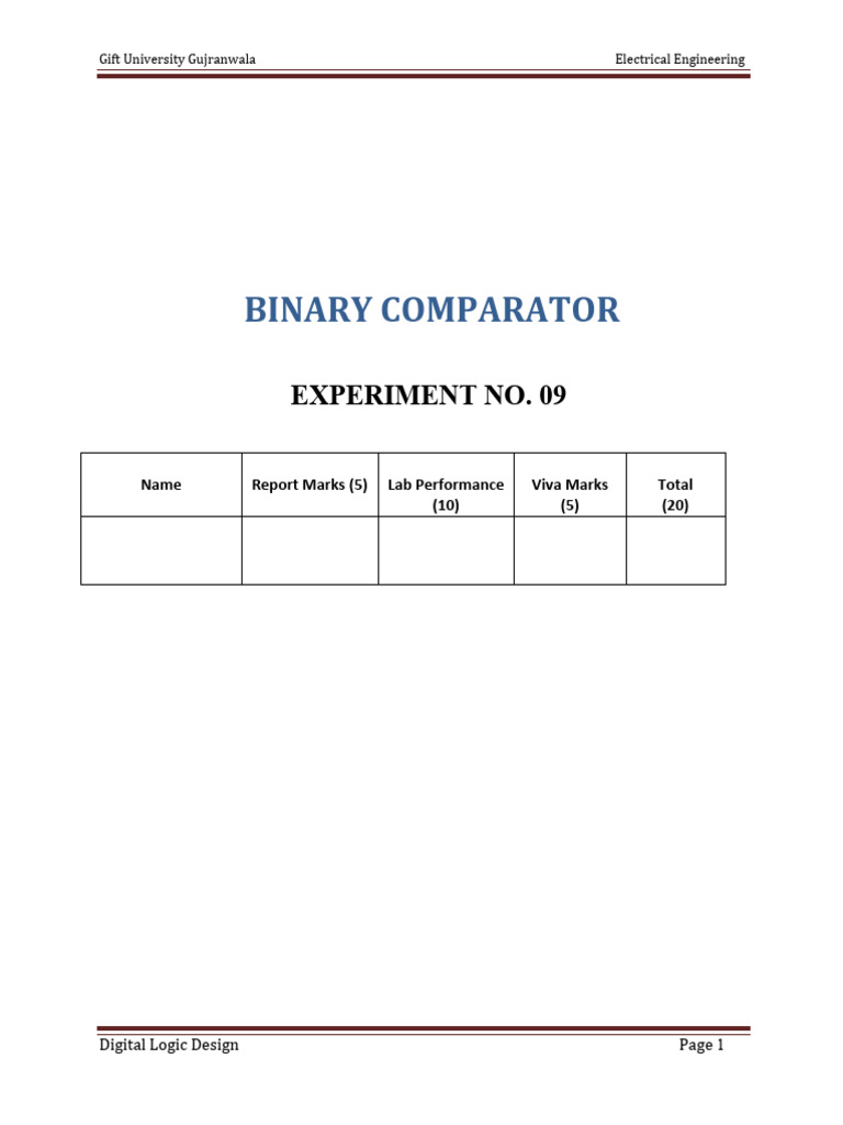 Experiment No 9 | PDF | Logic Gate | Electrical Engineering