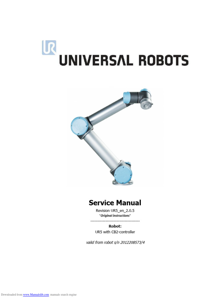 UR5 Robot Service Manual Guide | PDF | Electrical Connector | Screw